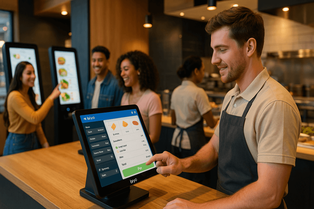 Touchscreen POS for Fast-Casual Dining with Menu-Modifier Support ...